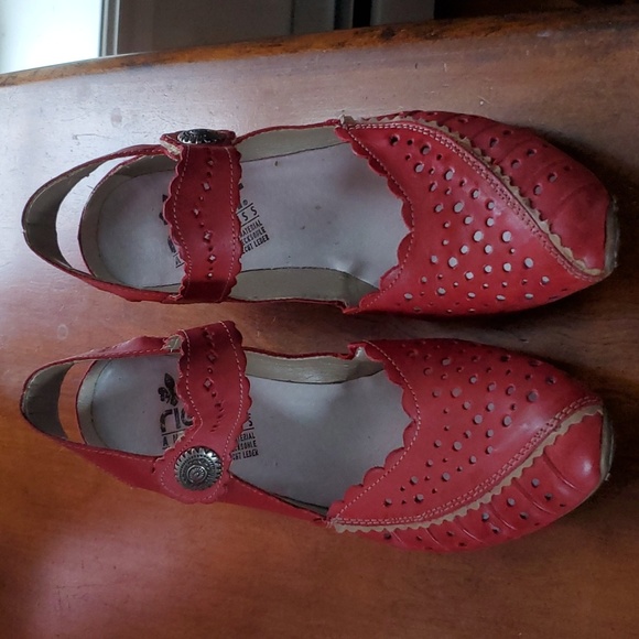 Rieker | Shoes | Rieker Antistress Mirjam Red Leather Mary Janes Size ...